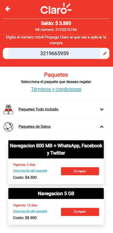 Claro Móvil | Paquetes, Recargas y Adelantos En Línea