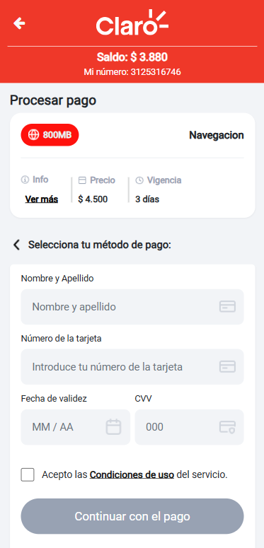 Claro Móvil | Paquetes, Recargas y Adelantos En Línea